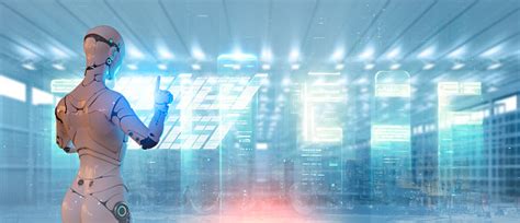 공장 생산 라인에서 Ai 로봇을 3d 렌더링합니다 엔지니어링 스마트 공장 자동화 기계 Ar 증강 현실 기술 미래 산업 기술 로봇 팔 제어 미래 산업 개념 3차원 형태에 대한