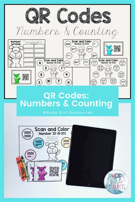 qr codes numbers and counting kindergarten math activities
