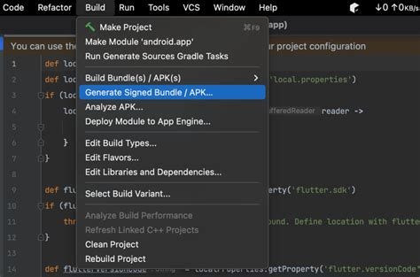 How To Build Flutter App Release App Bundle From Android Studio