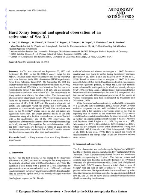 Pdf Hard X Ray Temporal And Spectral Observation Of An Active State Of Sco X 1