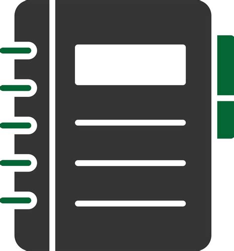 Cuaderno Glifo Bicolor 9745064 Vector En Vecteezy