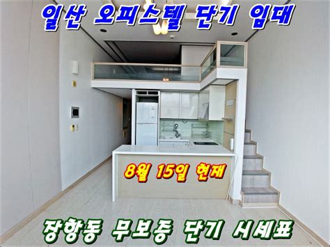 일산오피스텔 임대 장항동 무보증 단기 8월 중간 시세표 네이버 블로그