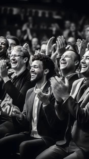 Diverse Crowd Applauding Enthusiastically At Unseen Event Premium Ai Generated Image