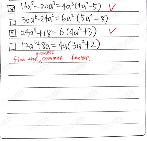 solved which expressions are completely factored select each correct