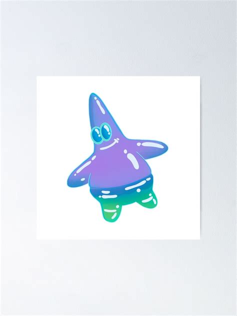 Patrick Star Bubble Poster For Sale By Hazyhorizons Redbubble
