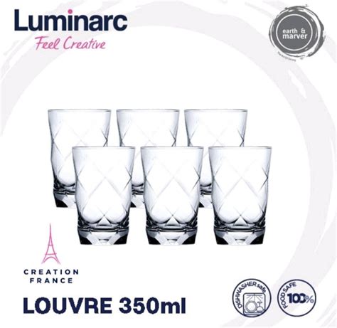Luminarc Louvre Highball Set Of 6 Glasses Furniture And Home Living Kitchenware And Tableware