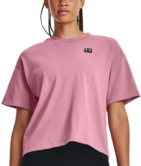 Koszulka Under Armour Ua W Logo Lc Oversized Hw Ss Pnk Teamsports Pl