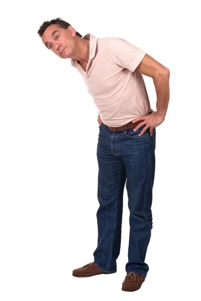 Man Hunched Over