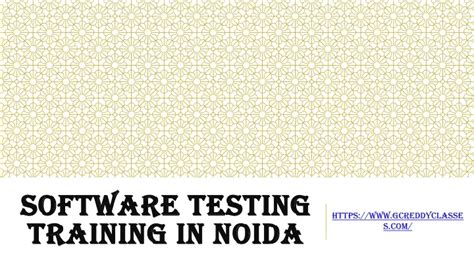 Ppt Software Testing Training In Noida Powerpoint Presentation Free