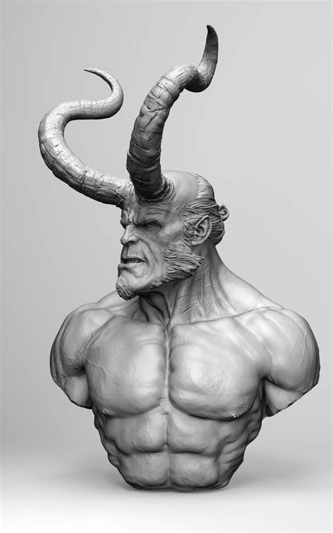 Artstation Hellboy Bust Hellboy Art Character Design Animation Artstation Hellboy Bust Hellboy Art Character Design Animation