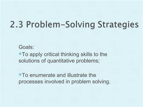 23 Problem Solving Strategies Ppt