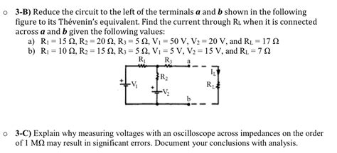 solved reduce the circuit to the left of the terminals a and