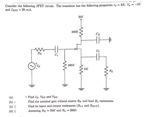 Consider The Following Jfet Circuit The Transistor