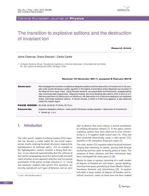 Pdf The Transition To Explosive Solitons And The Destruction Of