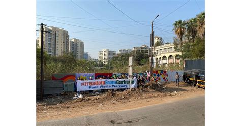 Nibm Undri Road Residents Turn Filthy Spot Into Beautiful Art Pune Pulse