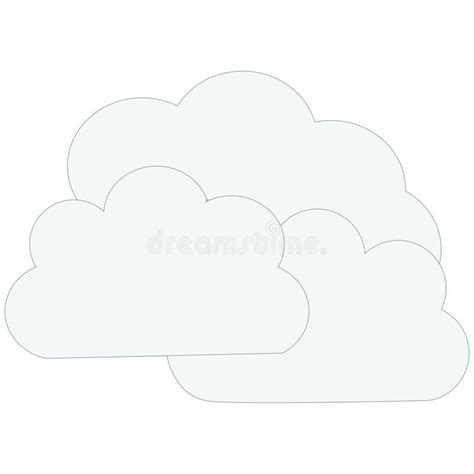 Cloud Vector Design In Adobe Illustrator On A White Background Stock Illustration