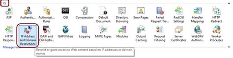 ip address and domain restrictions in iis 8