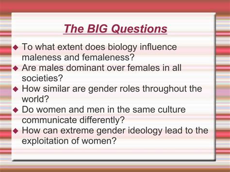 Sex And Gender A Cross Cultural Perspective PPTX Reproductive Health Diseases And Conditions
