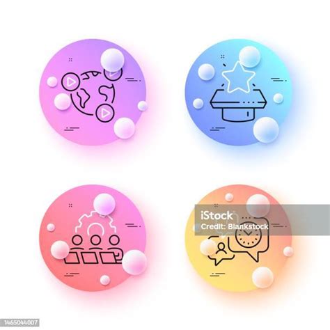 팀워크 시간 관리 및 우승자 연단 최소 라인 아이콘 웹 응용 프로그램 인쇄용 벡터 3차원 형태에 대한 스톡 벡터 아트 및 기타