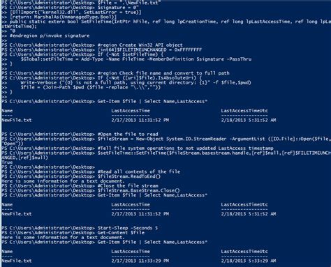 Read File Without Updating Lastaccess Timestamp Using Powershell