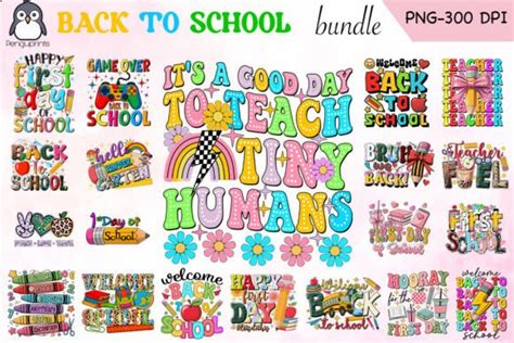 Back To School Sublimation Bundle Graphic By Penguprints · Creative Fabrica