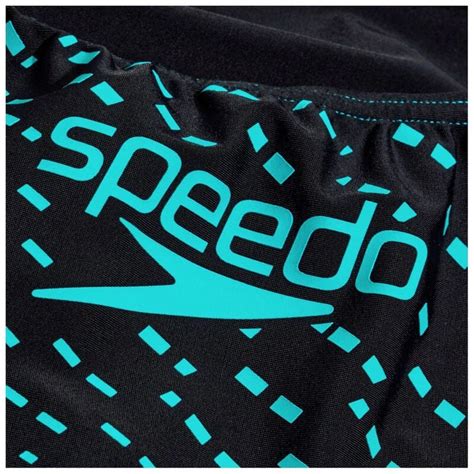 Speedo Womens Medley Logo Swimwear Blackgreen