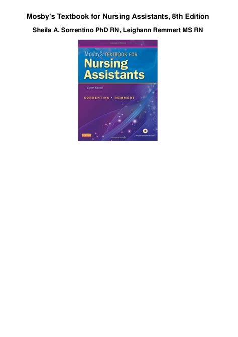 Mosbys Textbook For Nursing Assistant Pdf Fasrfirm