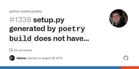Setup Py Generated By Poetry Build Does Not Have Included File In Package Data Issue