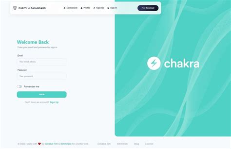 purity ui dashboard free react template