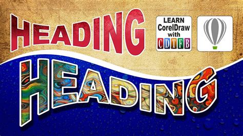 Text Effect In Coreldraw टेक्स्ट इफ़ेक्ट इन कोरलड्रॉ Cdtfb Learn Corel With Cdtfb Youtube