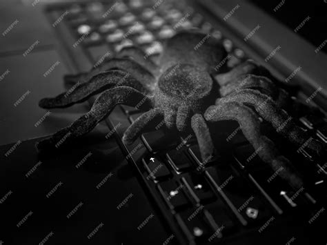 Premium Photo Spider On Computer Keyboard