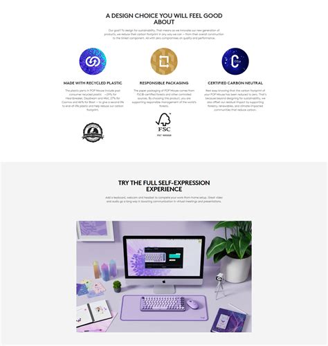 Logitech Pop Mouse With Emoji Wireless And Bluetooth Mouse Lavender เมาส์ไร้สาย สีม่วง ของแท้