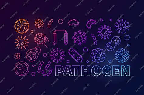 Premium Vector Pathogen Vector Colored Creative Horizontal Illustration Or Banner