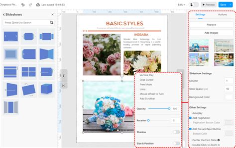 Add Slideshow Interaction Elements Fliphtml5
