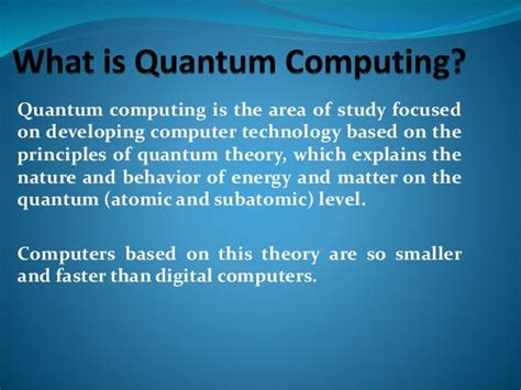 What Is Quantum Computing