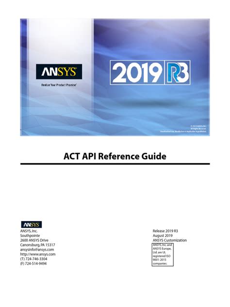 Ansys Act Api Reference Guide Pdf