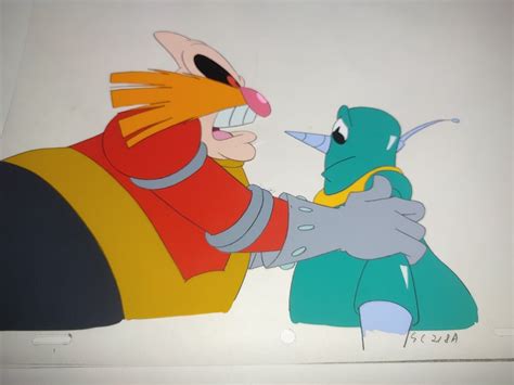 Sonic The Hedgehog Animation Cel Production Used Hand Painted Sega