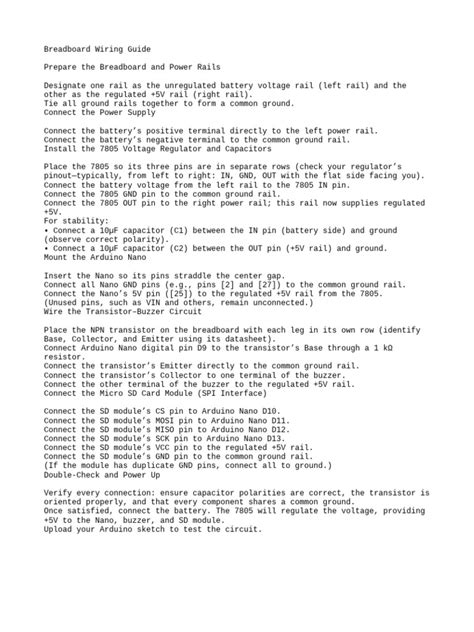 Breadboard Wiring Guide Pdf Transistor Arduino
