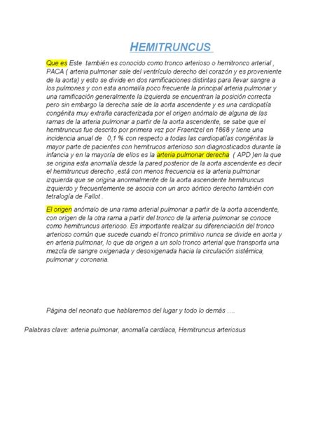 Hemitruncus Pdf Ventrículo Corazón Aorta