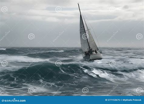 Sailing Boat At Sea Neural Network Ai Generated Stock Image Image Of Sport Spinnaker 277153675