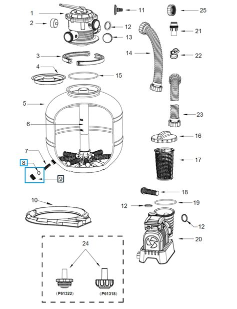 Bestway® Spare Part Set Strainer Cover Gasket Included For Flowclear™ Sand Filter Unit Exept