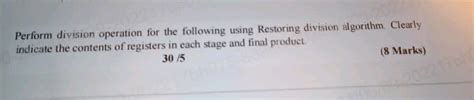 Perform Division Operation For The Following Studyx