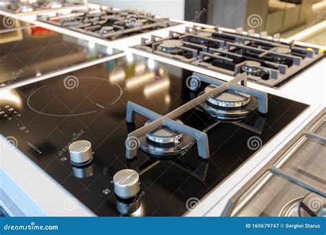 Brand New Hybrid Gas And Electric Induction Stove Stock Image Image