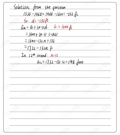 Solved A Projectile Fired Vertically Upward Rises Feet In The First Second Feet