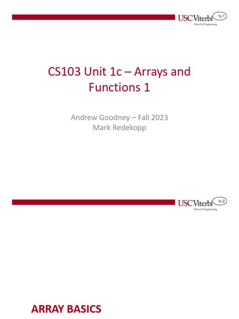 Unit1c Cpp Arrays Pdf
