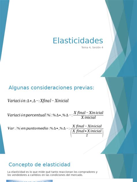 Concepto De Elasticidad Pdf Elasticidad Economía Oferta Y Demanda
