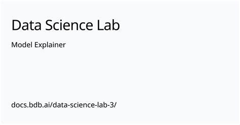 Model Explainer Data Science Lab