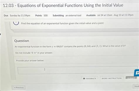 Solved Equations Of Exponential Functions Using The Chegg