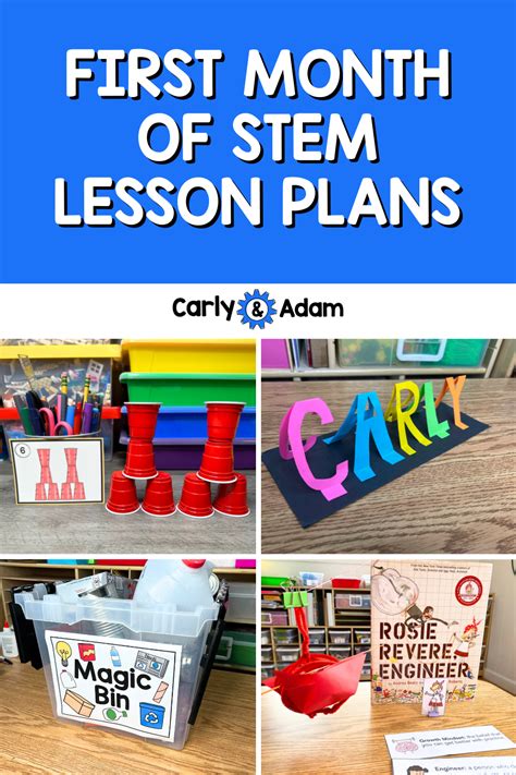 First Month Of Stem Lesson Plans — Carly And Adam