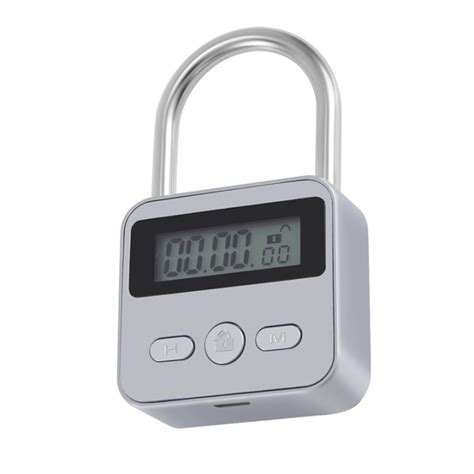 Metal Timer Lock Lcd 99 Hours Max Timing Usb Timer Padlock Silver Daraz Pk